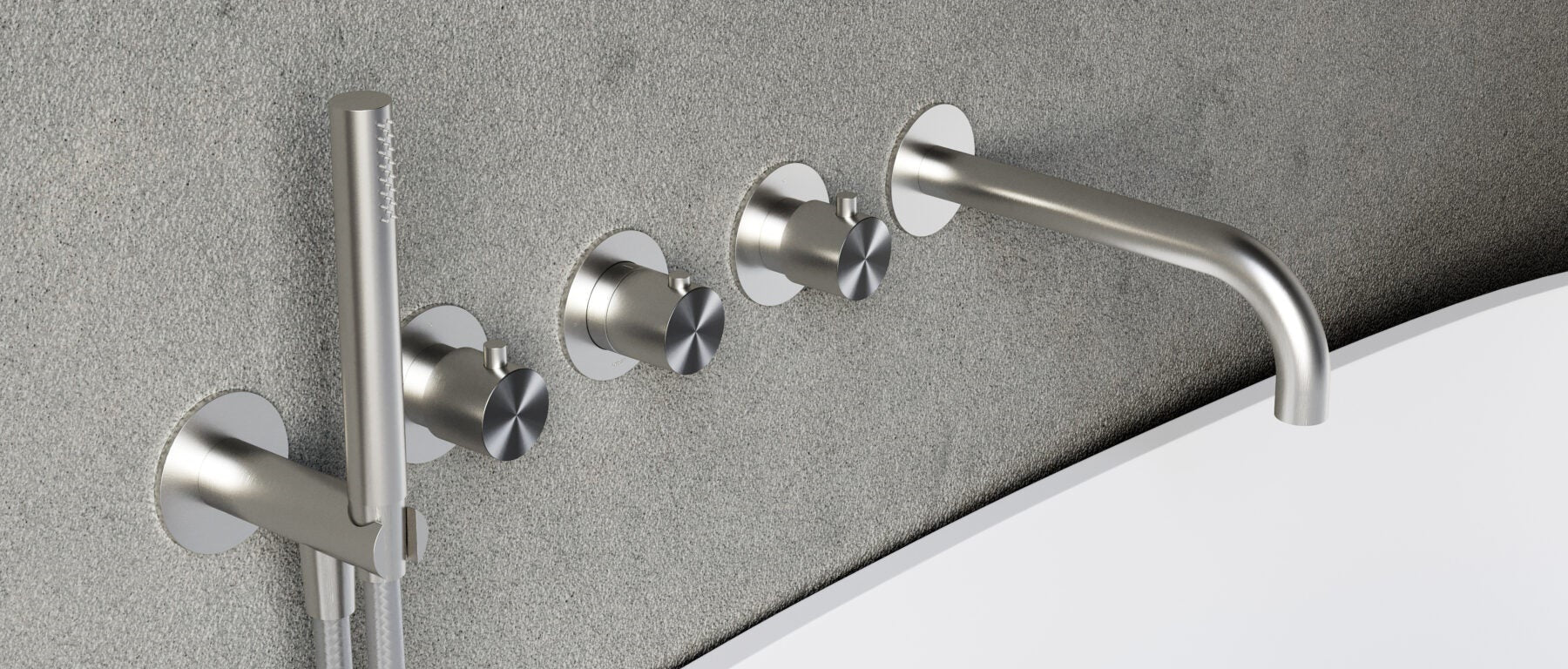 Archie 316 Stainless Steel Wall Mount Tub Sets – Watrline