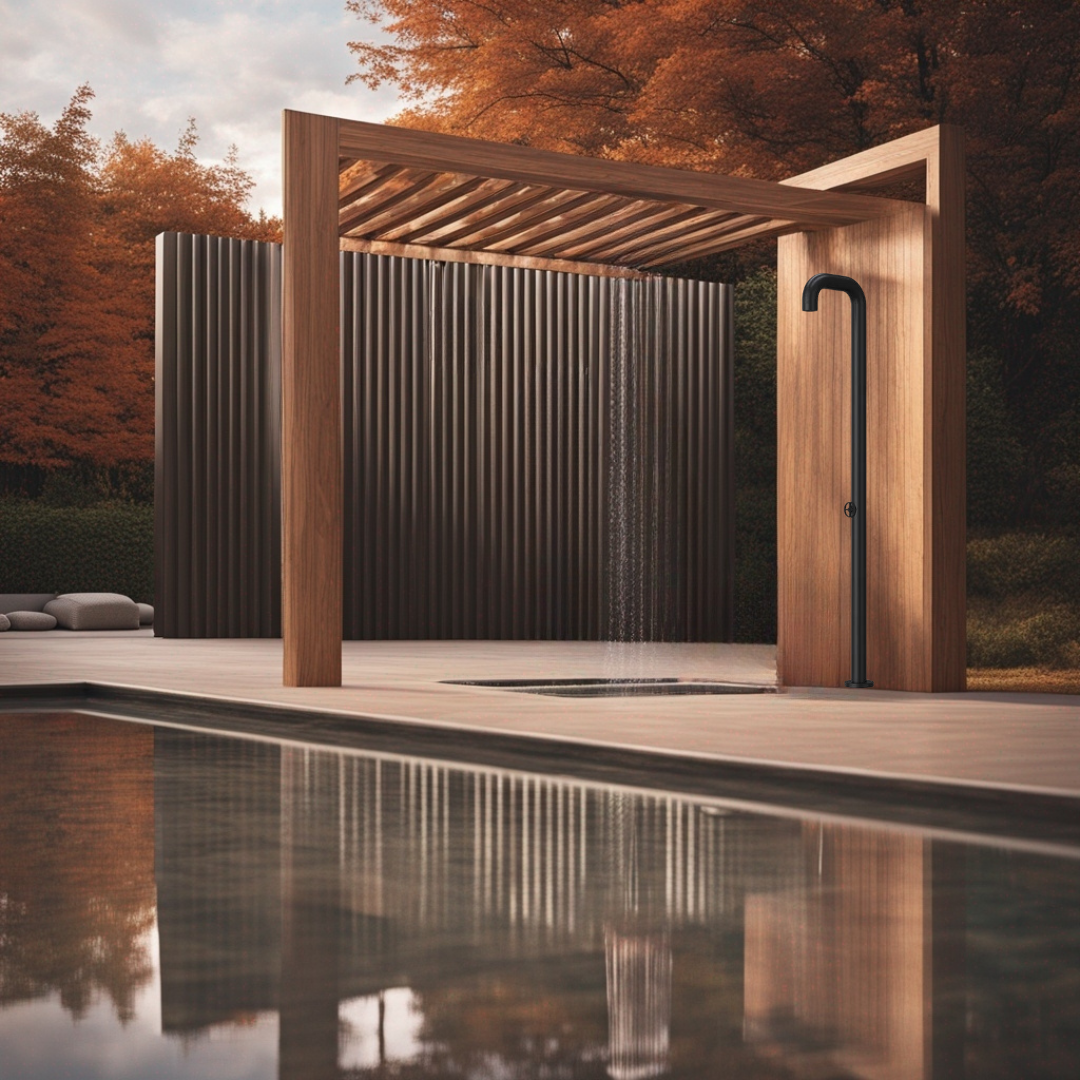 Cirrus 04 Outdoor Shower - Structured Black – Watrline