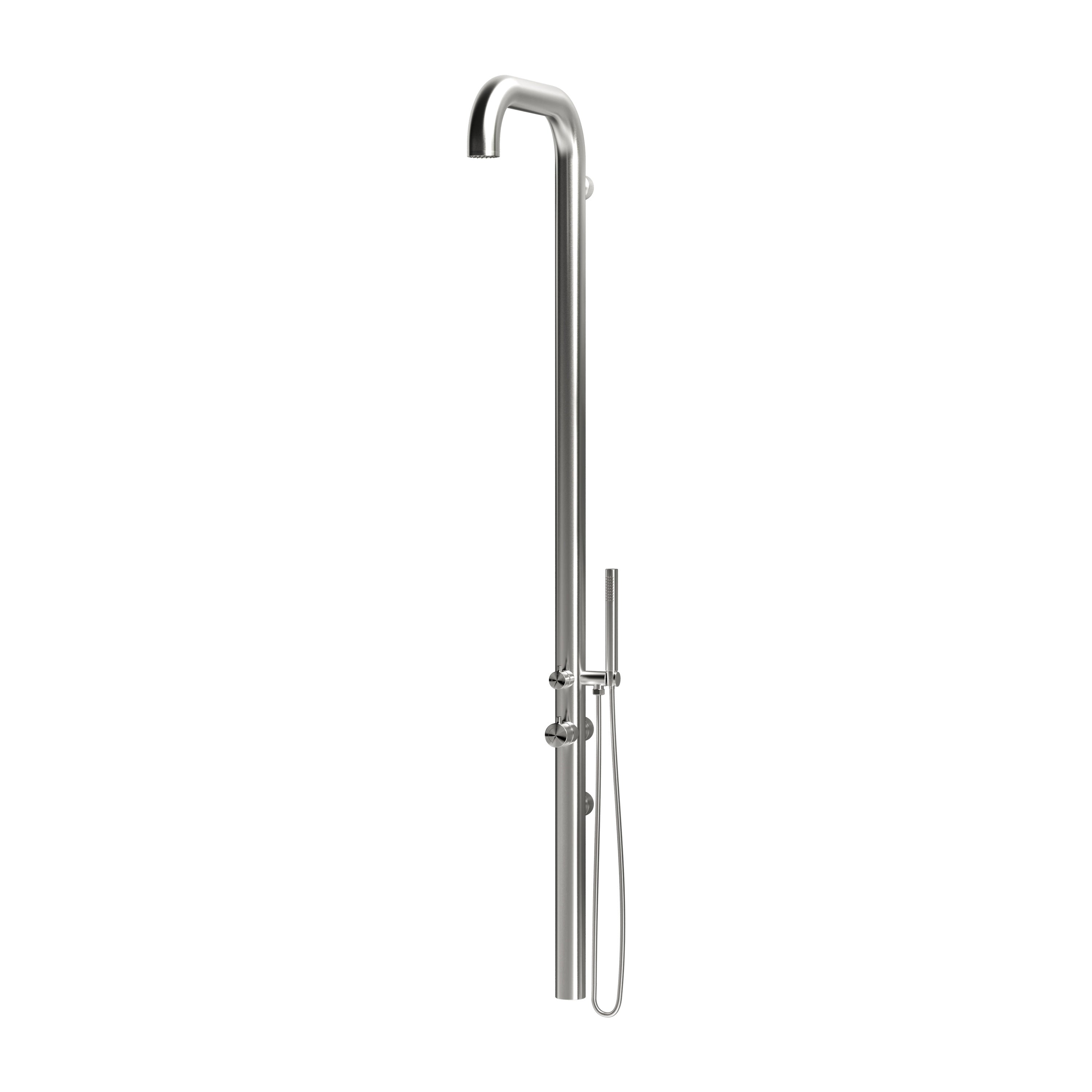 Adara 316 Stainless Steel Wall Mount Outdoor Shower - Brushed – Watrline
