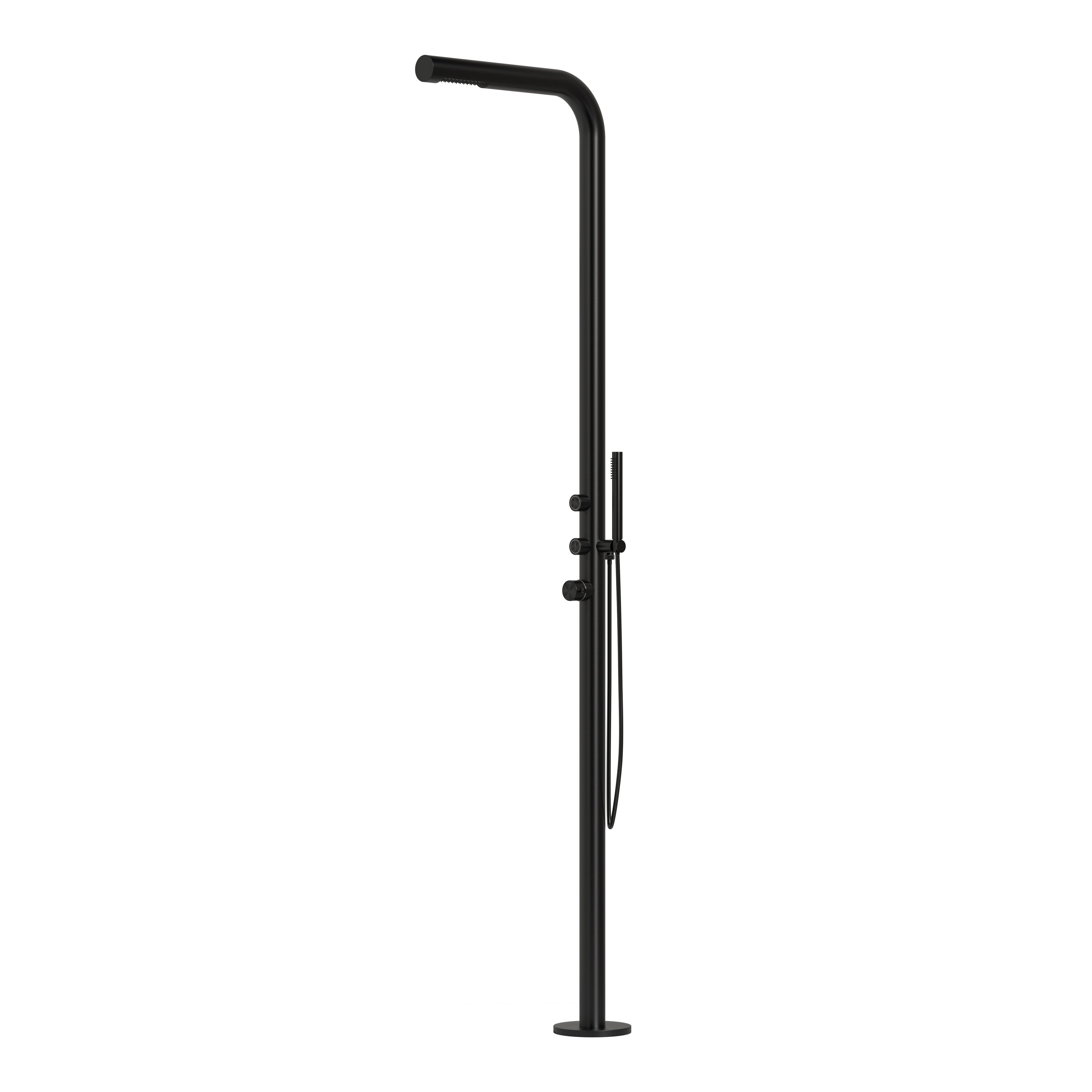 Nova 316 Stainless Steel Outdoor Shower - Matte Black – Watrline