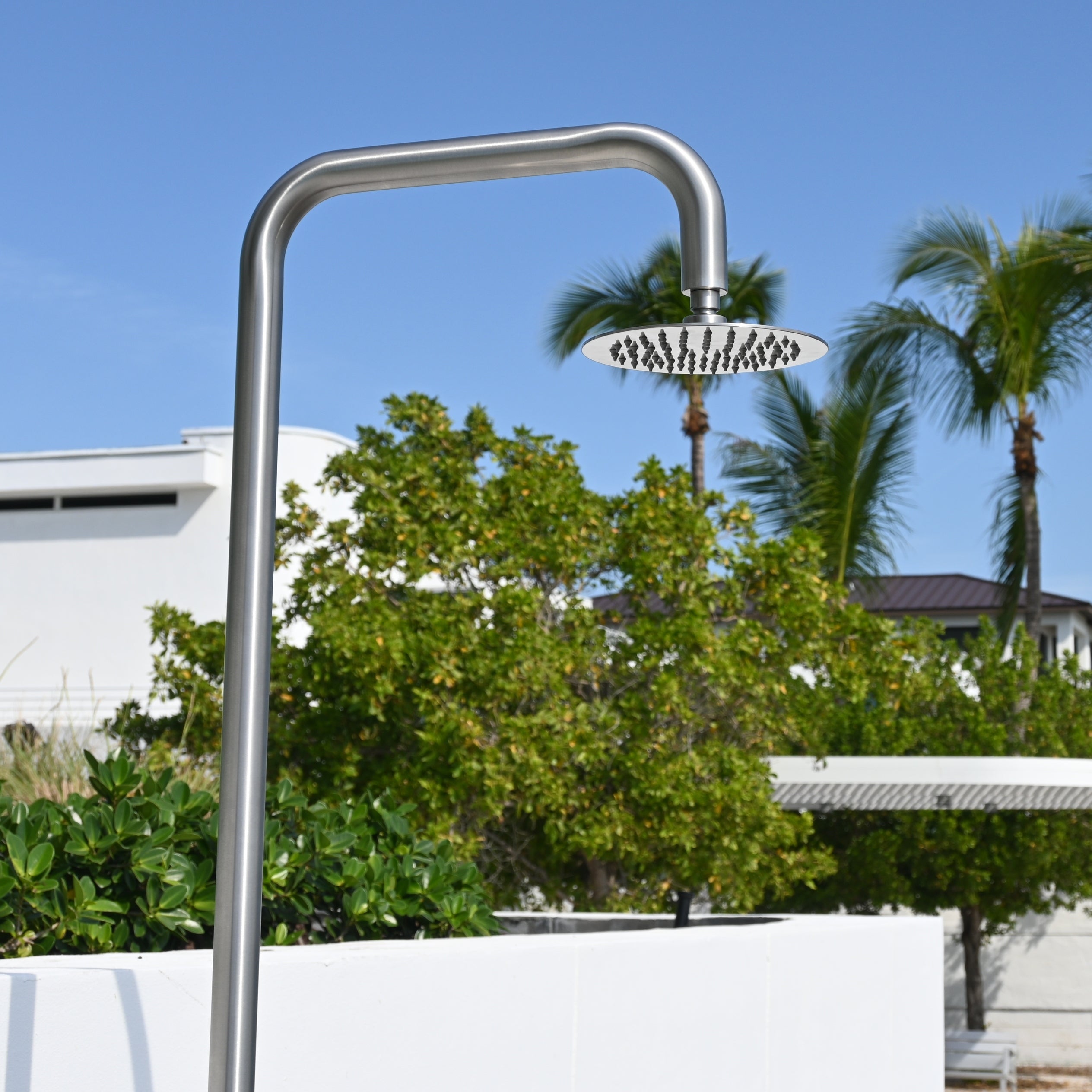 Polaris 316 Stainless Steel Portable Outdoor Shower for Garden Hose ...